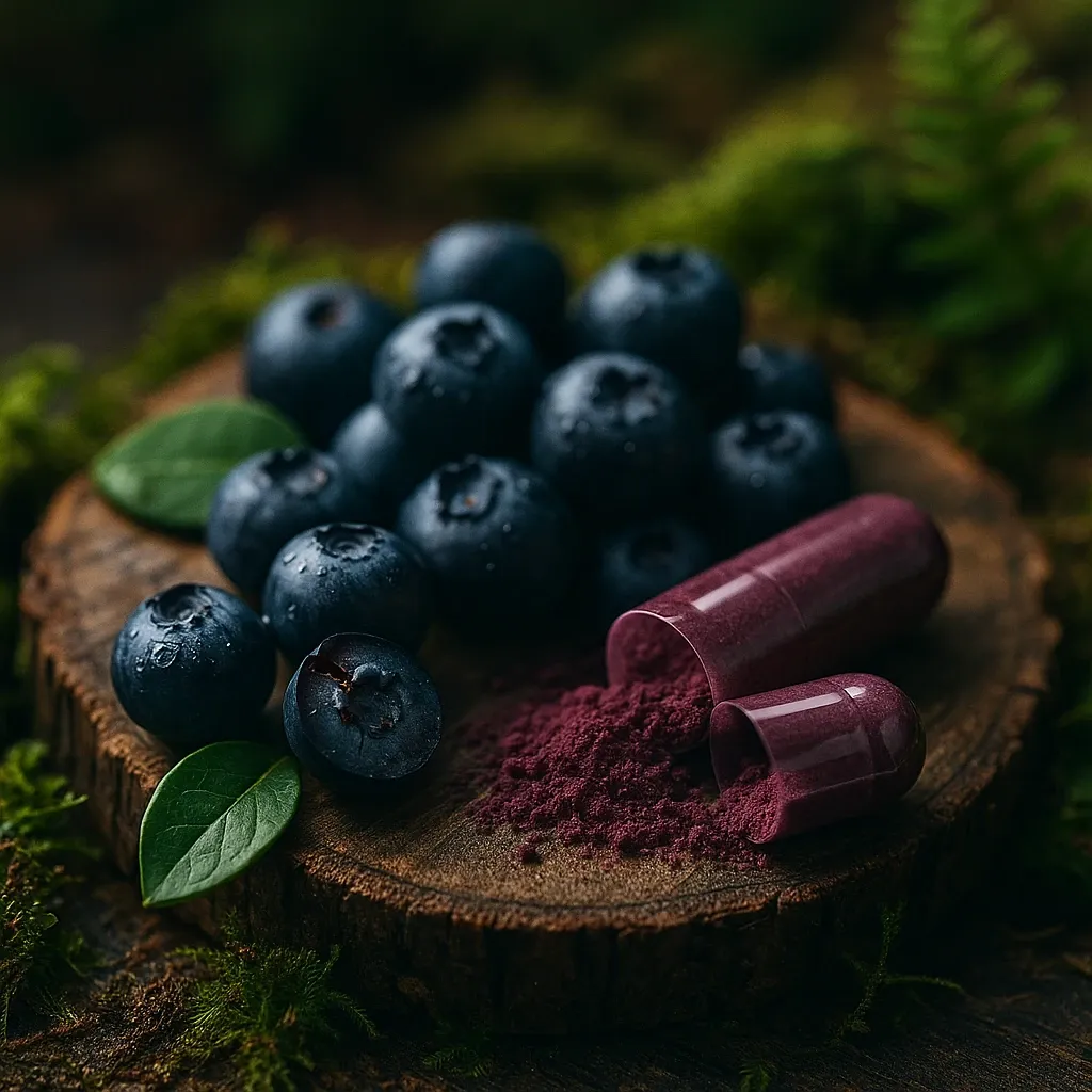 Wild blueberry extract capsules